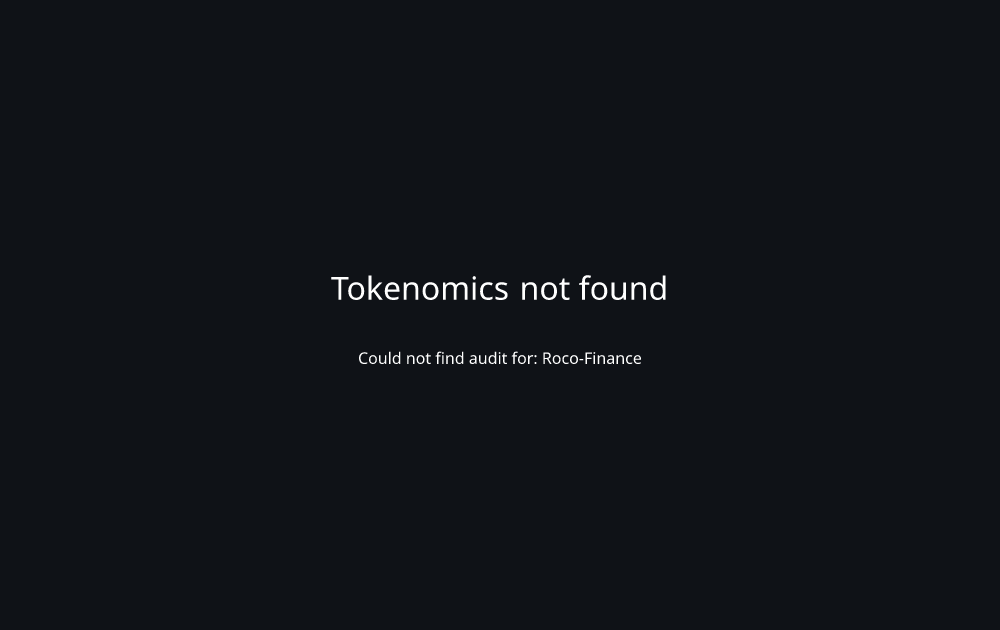 ROCO - Roco Finance Full Tokenomics Audit Analysis